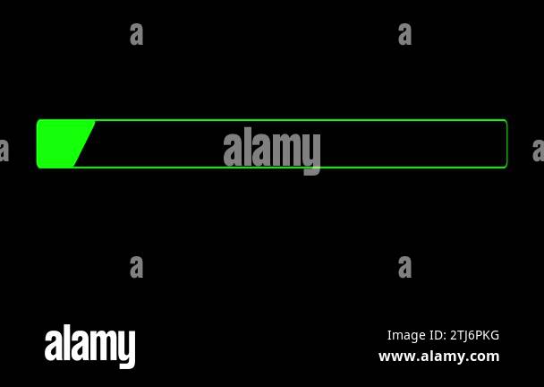 Futuristic uploading progress bar isolated on black background. Progress loading bar 4k. 60 fps ...