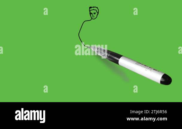 Draw standing boy with artificial right leg hold his right arm on hip ...