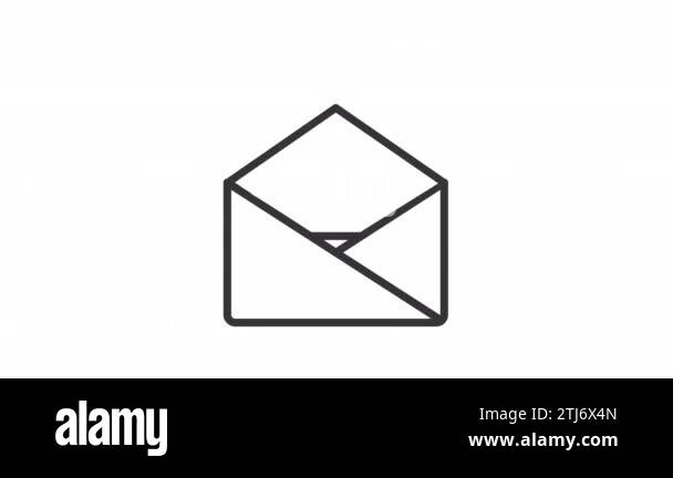Animated email promotion linear icon. Promotional digital message ...