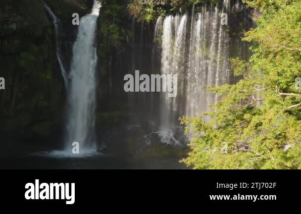 Shiraito Falls in the national park near Mount Fuji in Japan. Waterfall ...