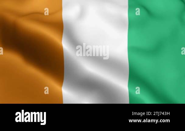 Ivory Coast Flag video waving in wind. Ivory Coast Flag Wave Loop ...