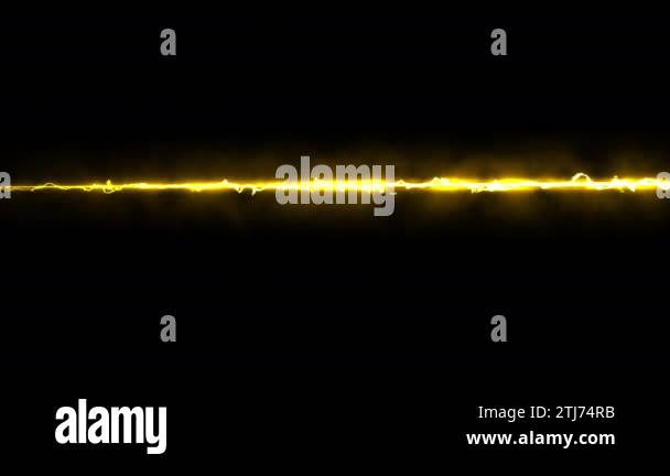 Laser neon light stick, glowing yellow beam, fluorescent LED effect ...