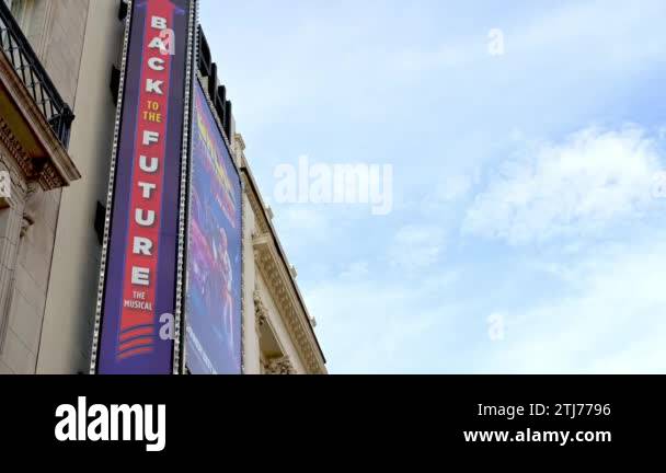 LONDON - May 18, 2022: Back To The Future The Musical Billboards on The ...