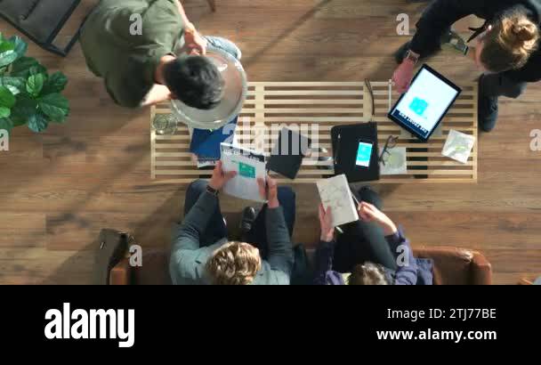 Speed, Collaboration and meeting of business people team work on ...