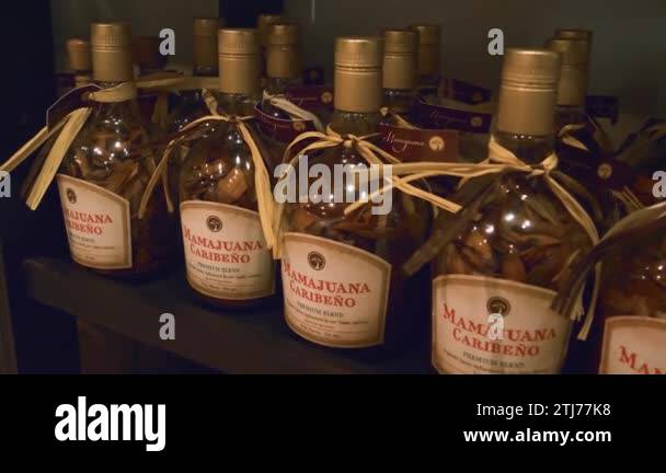 Mamajuana souvenir bottles in Punta Cana. Mamajuana is a home made ...