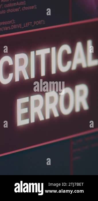 Vertical Video Security Breach Warning On Computer Showing Critical