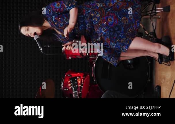 Singer musician performing on stage guitar Stock Videos & Footage - HD ...