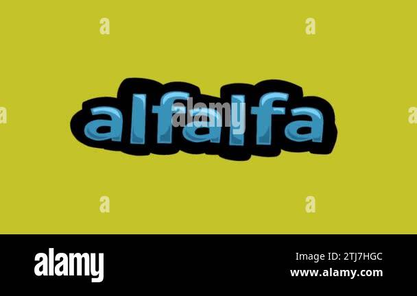 Yellow screen animation video written ALFALFA Stock Video Footage - Alamy