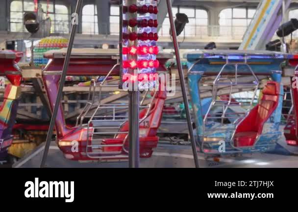 Belgrade, Serbia - December 25, 2022: Panorama of Amusement Park Thrill ...