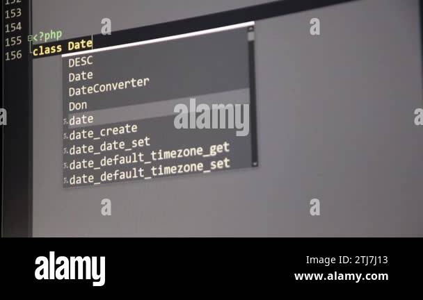 Typing Php Code On Screen By Web Developer And Php Developer Shows Computer Screen With Source