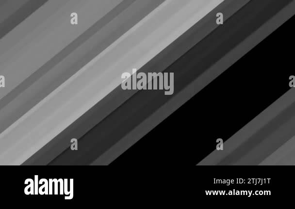 Monochrome diagonal transition animation background. 2D digital effect ...