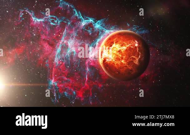 Abstract Alien planet with BAT Nebula galaxy space flight exploration ...