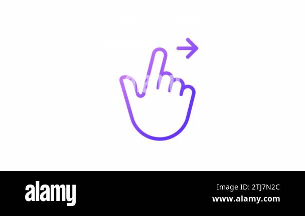 Animated move to right gradient icon. Swipe, slide. Smartphone ...
