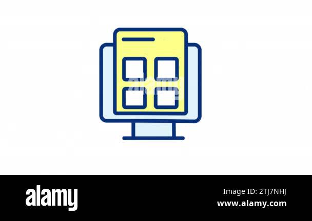 Animated web content RGB color icon. Website information. Multimedia ...