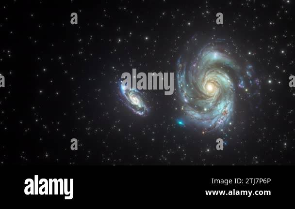 Glide seamlessly through the cosmic expanse towards a unique spectacle ...