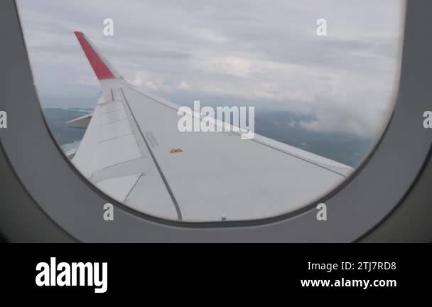 July 17,2022:Chiang Mai,Thailand:view from inside the plane cabin ...