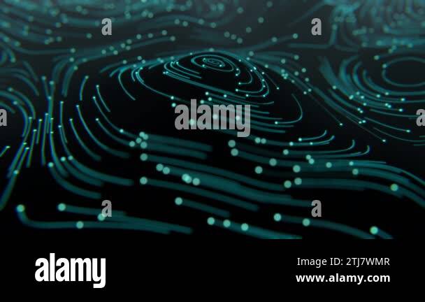 Curvilinear swirl line of abstract neon illumination. Topographic map ...