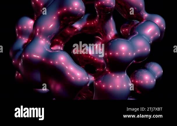 Abstract artistic surreal object based on metabolic spheres in the ...