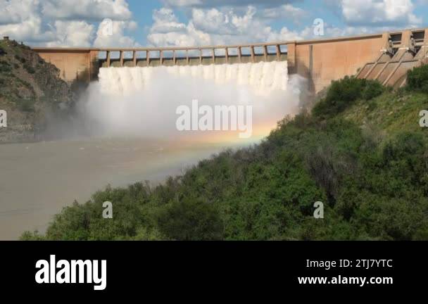 hydroelectric power station. a large hydroelectric power plant and a ...