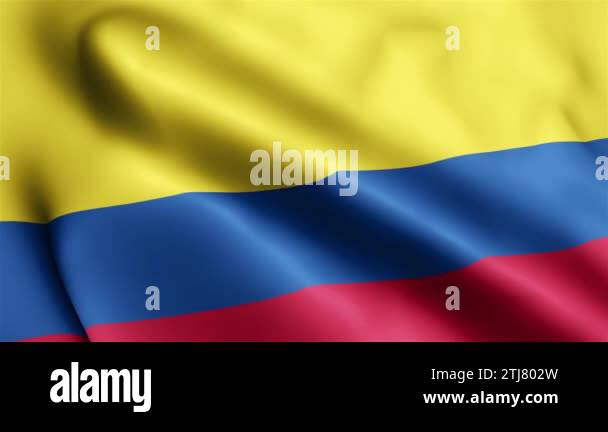 Colombia Flag video waving in wind. Colombia Flag Wave Loop waving in ...