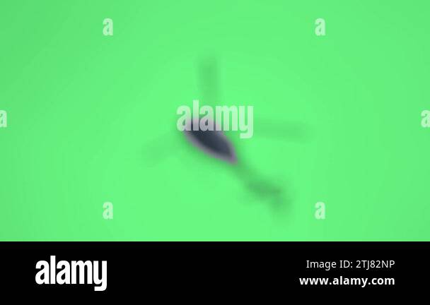 Helicopter flying on green screen low angle camera. Realistic ...