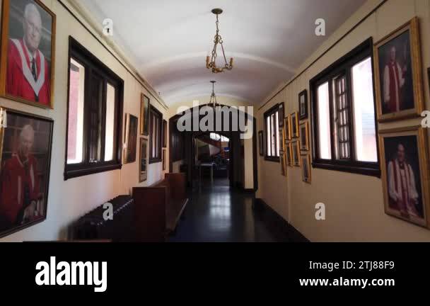 TORONTO, CANADA - SEPTEMBER 2, 2022: Hallway to Sheraton Hall. Wycliffe ...