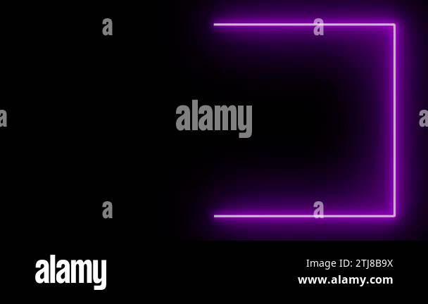 Colorful neon glow box flickering lights abstract motion screen ...