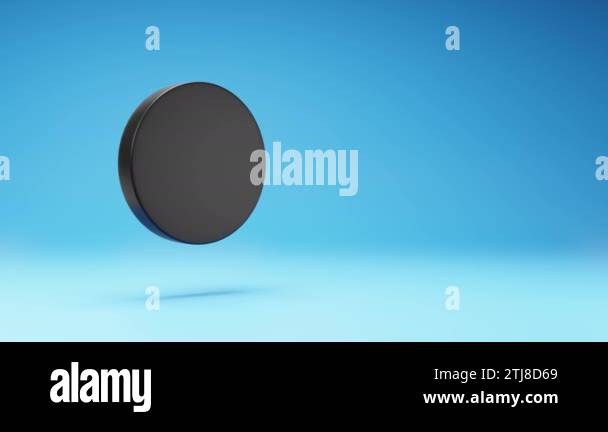 Black Analog Clock Spinning on a Studio Blue Background, Seamless Loop ...