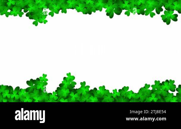Animated cartoon background. Looped animation of clover. Video ...