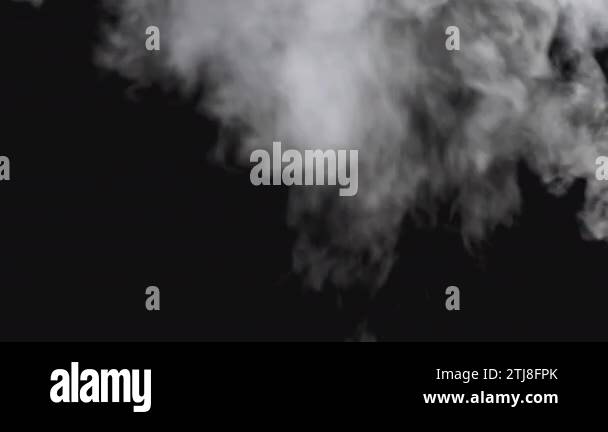 Smoke with Alpha channel. Realistic smoke or vapor clouds rise up on a ...