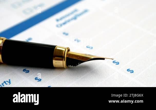 Bank statement calculator pen Stock Videos & Footage - HD and 4K Video ...