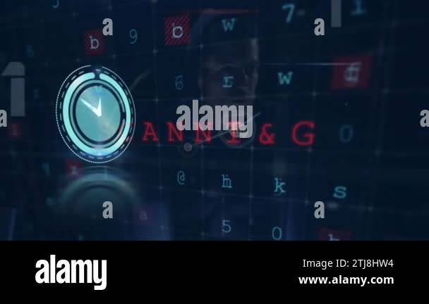 Animation Of Clock Ticking Over Virus Warning Text And Network Of Connections Global Computing