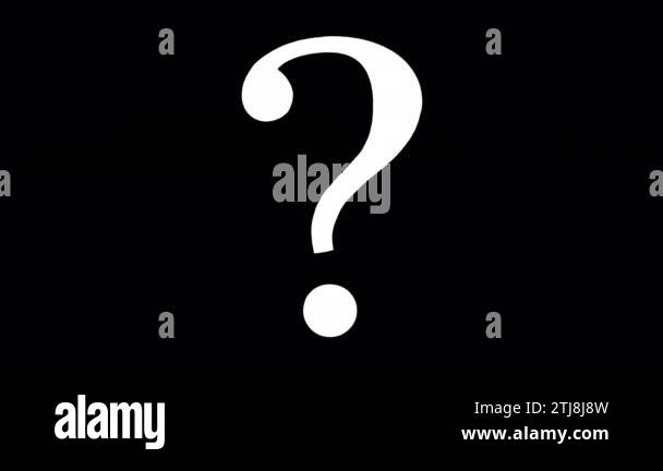 live question mark, trembling question mark, looped animation on ...