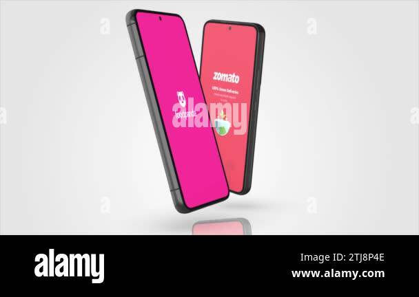 New York, USA - 1 May 2023: Foodpanda and Zomato app Logo on Phone ...