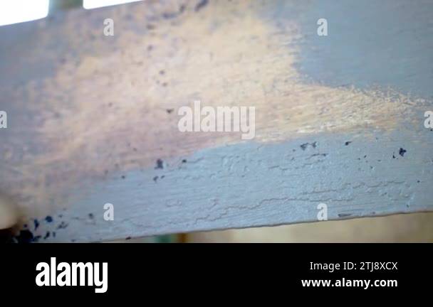 Close up shot of man hands in protective gloves applying special ...