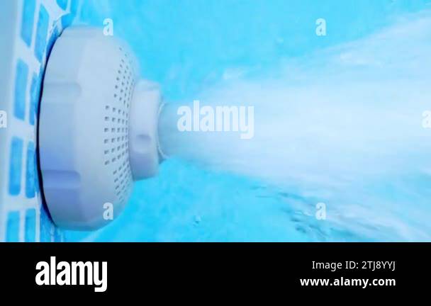 Working of underwater discharge nozzle filtration system. Transparent ...