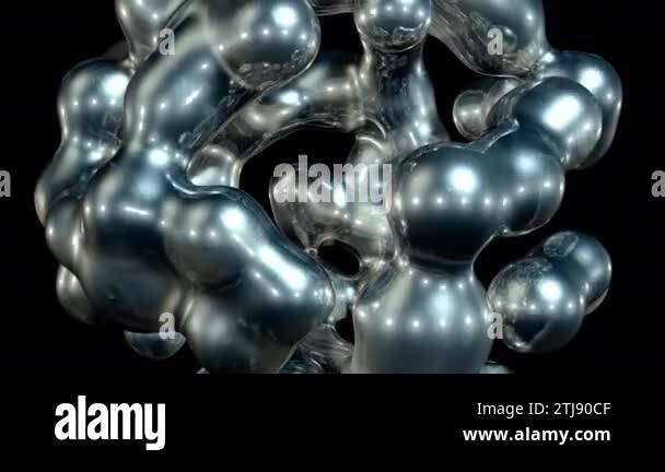 Abstract artistic surreal object based on metabolic spheres in the ...