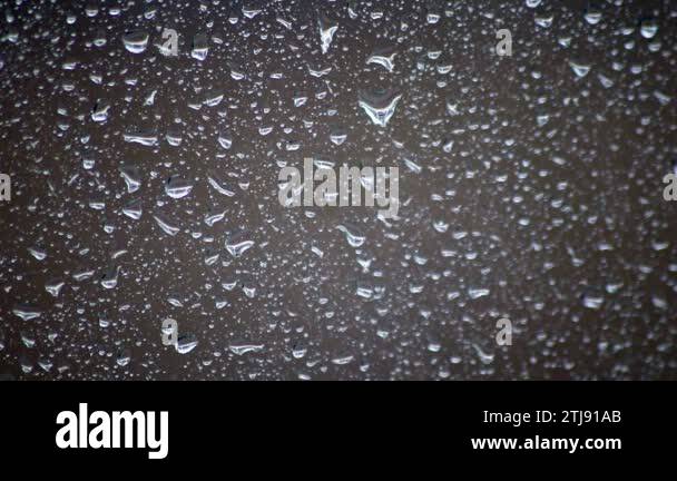 Rainy day raindrops on window as relaxing background texture for autumn ...