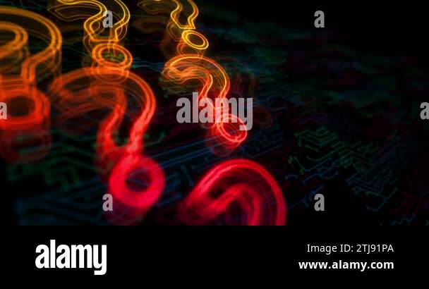 Question mark, search, support, faq, quiz and help hologram symbol ...