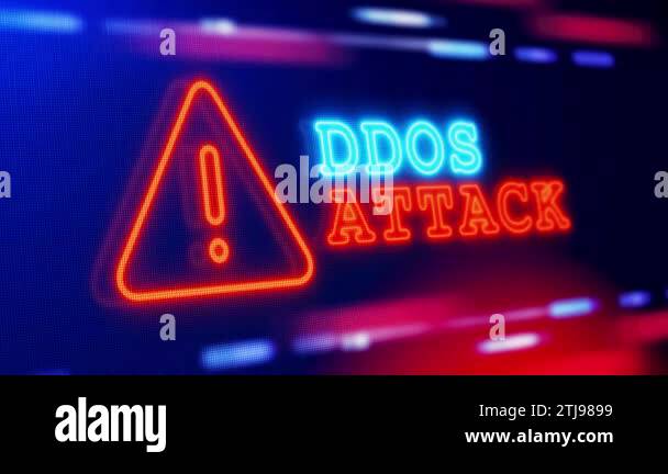Ddos Attack Warning Alert Screen loop Blinking glitch Error Animation ...