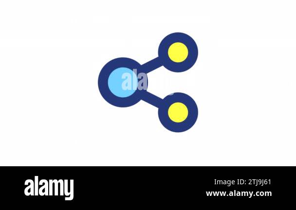 Animated share color ui icon. Button for social networking service ...