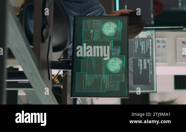 Vertical video: Diverse team of coders having server hacked and system ... Vertical video: Diverse team of coders having server hacked and system ...