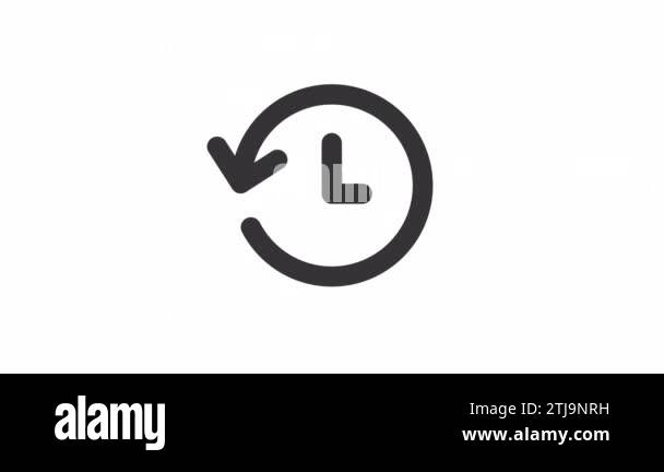 Animated update time linear ui icon. Software upgrade timing. Seamless ...