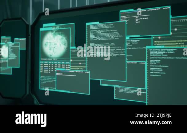 AI neural network digital brain, machine deep learning and processing big data, disruptive ...