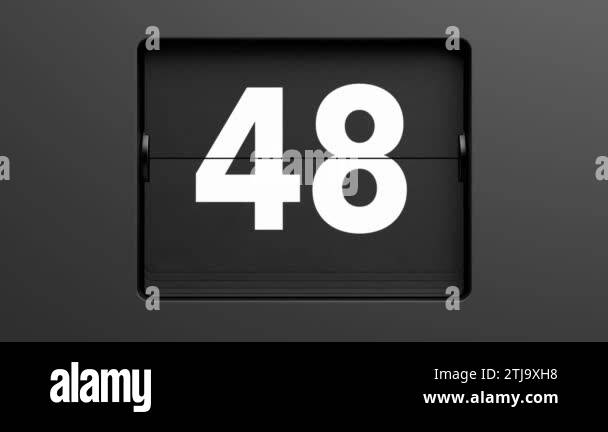 flip clock Animated Countdown 60s or 1 minute Motion Overlay clock ...