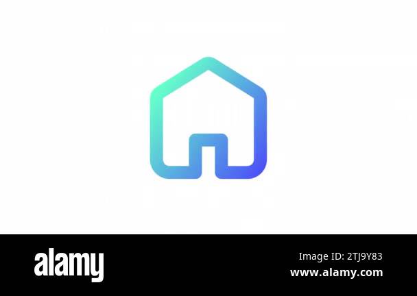 Animated home gradient ui icon. Open website homepage. Shortcut ...