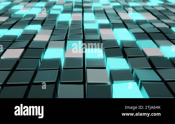 Polygonal cubes. Seamless looping animation rendered at 16-bit color ...