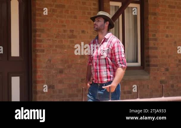 Retro wild west sunset western ranch silhouette Stock Videos & Footage ...