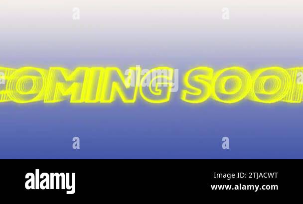 Animation of coming soon text against gradient background. Digitally ...