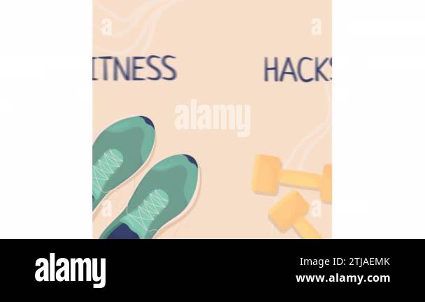 Animated home exercises plan e card. Fitness transformation. Looped ...